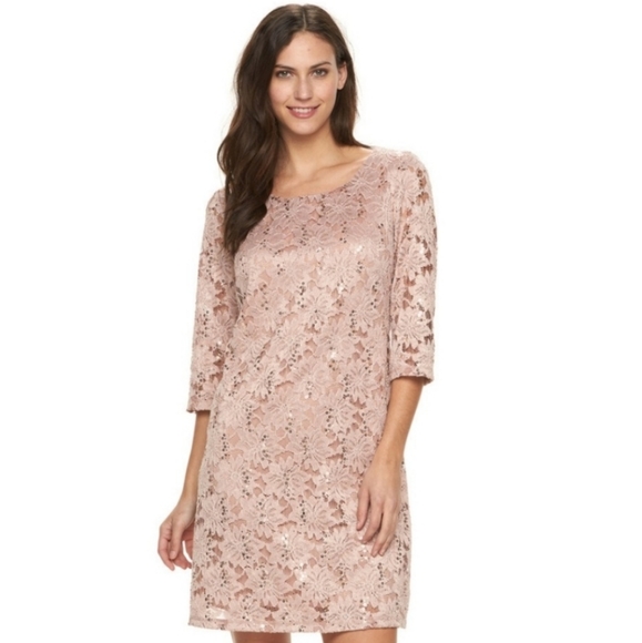 Luxology | Dresses | Luxology Sequin Lace Dress Sz S | Poshmark